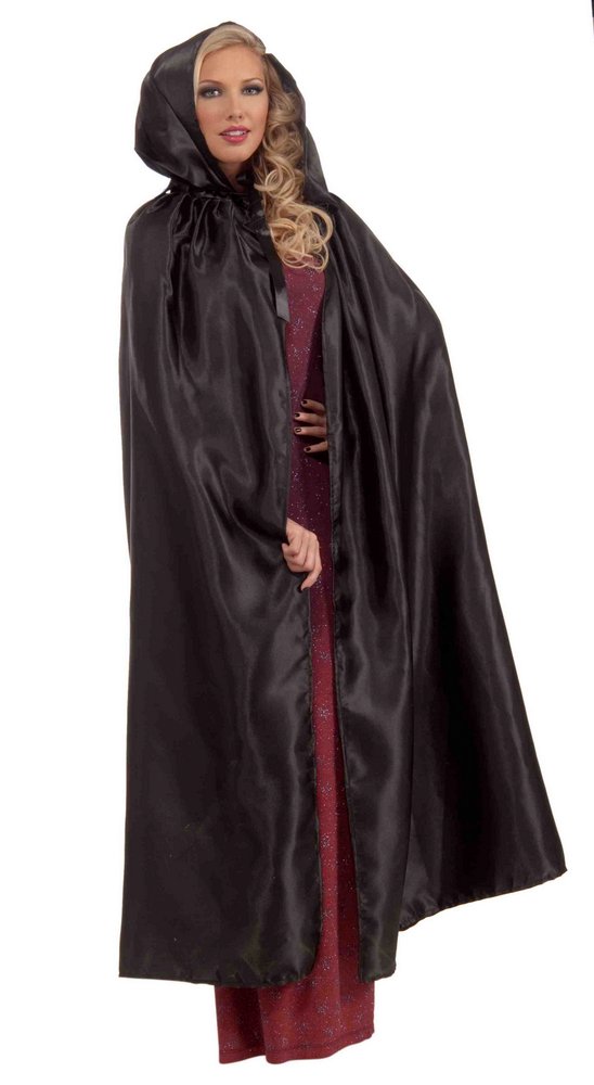 Black Fancy Masquerade Hooded Cape - Candy Apple Costumes - Colonial ...