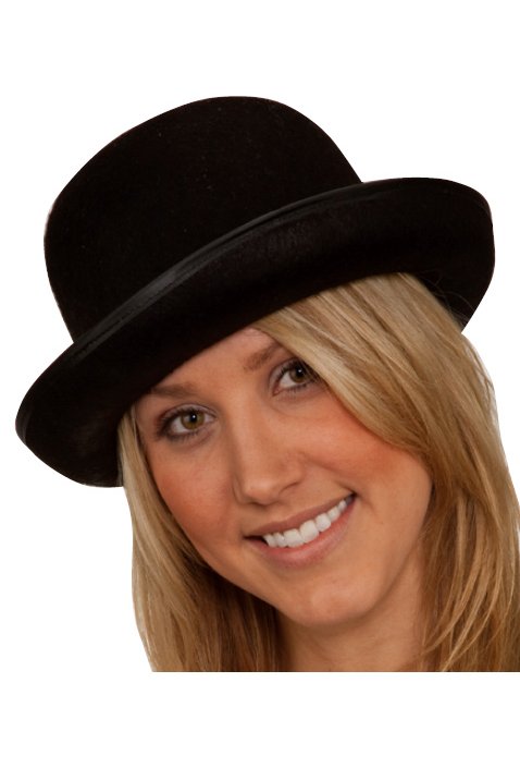 Black Permafelt Bowler Hat - Adult or Child - Candy Apple Costumes ...