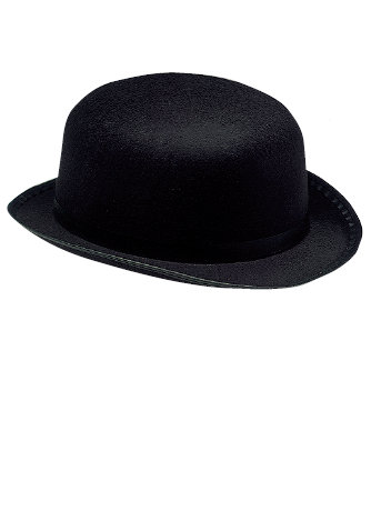 Black Permafelt Bowler Hat - Adult or Child - Candy Apple Costumes ...