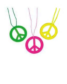 Neon Peace Sign Necklace - Candy Apple Costumes - 60's Costumes