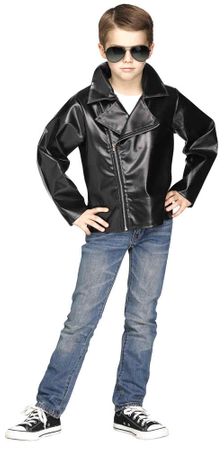 Child's Black 50s Rock 'N' Roll Jacket - Candy Apple Costumes - Kids ...