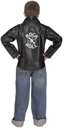 Child's Black 50s Rock 'N' Roll Jacket - Candy Apple Costumes - Kids ...