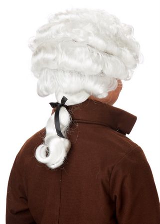 Child's Colonial Man White Wig - Candy Apple Costumes - Heroes in History