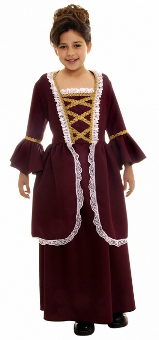 Child's Deluxe Colonial Girl Costume - Candy Apple Costumes - Black ...