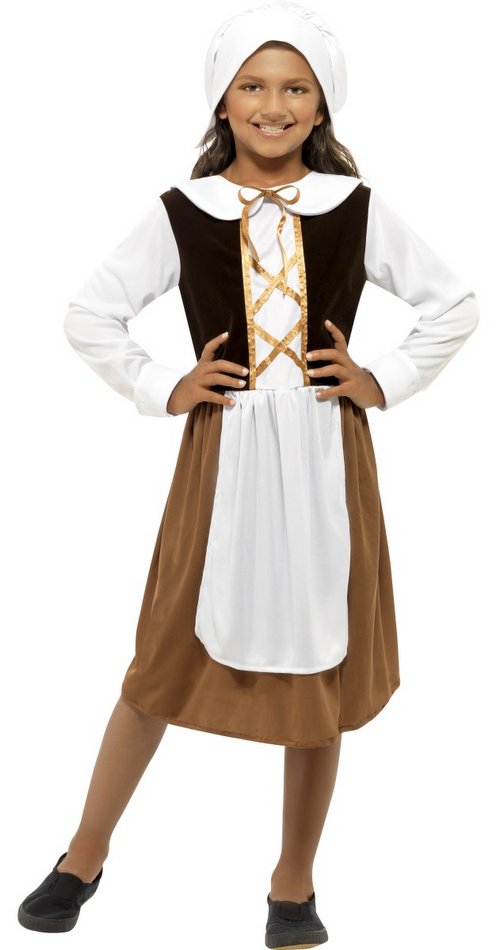 Tudor Girl Costume Brown