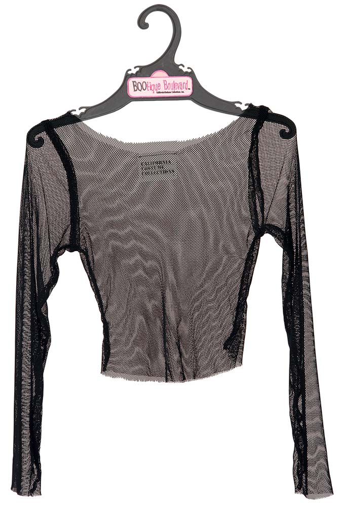 Child's 80's Black Mesh Top - Candy Apple Costumes - Kids' 80s Costumes