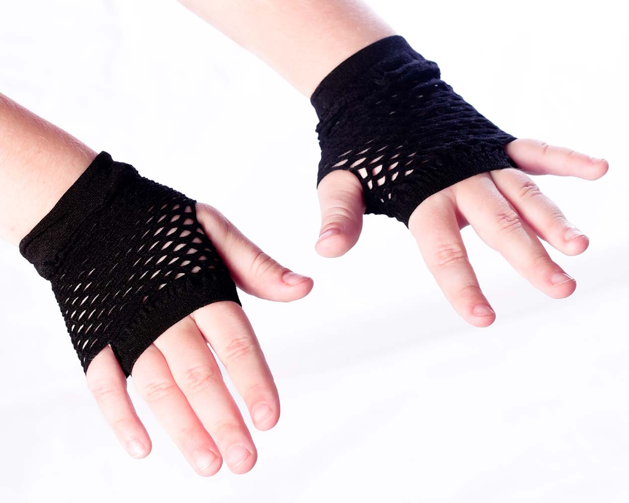 Colorful Fingerless Fishnet Gloves - Candy Apple Costumes - Women's 80s ...