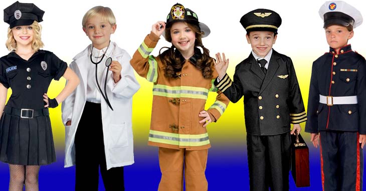 Helper Costumes: Firefighters, Doctors, Nurses, Cops