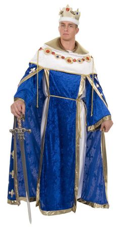 Deluxe Adult Blue Royal King Costume - Candy Apple Costumes - Colonial ...