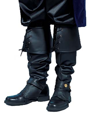 Deluxe Black Vinyl Men's Boot Covers - Candy Apple Costumes - Adult ...