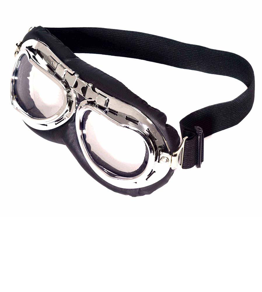Deluxe Silver Aviator Goggles - Candy Apple Costumes - Aviator Costumes