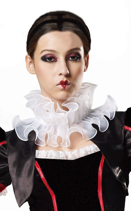 Elizabethan White Ruffled Collar - Candy Apple Costumes - Colonial Costumes