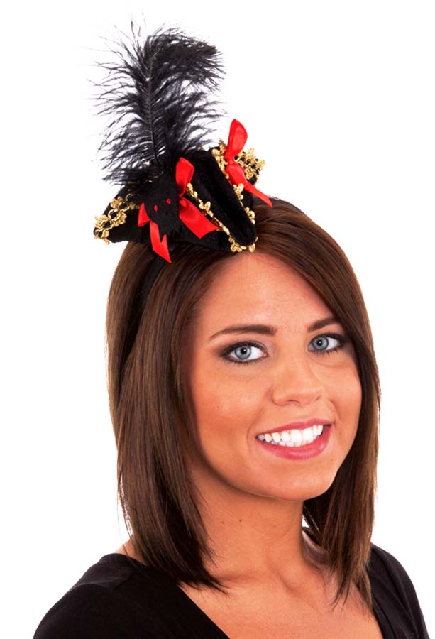 Embellished Mini Pirate Hat Headband - Candy Apple Costumes - Pirate ...