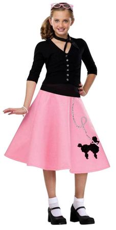 Child's Pink 50's Poodle Skirt - Candy Apple Costumes - Kids' 50's Costumes