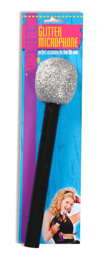 Glitter Microphone - Silver, Gold or Black - Candy Apple Costumes ...