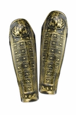 Silver/Gold Roman Leg Guards - Plastic or Foam - Candy Apple Costumes