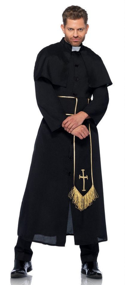 Men's Deluxe Priest Robe Costume - Candy Apple Costumes - Colonial Costumes