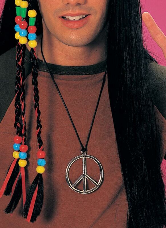 Metal Peace Sign Necklace - Candy Apple Costumes - 60's Costumes