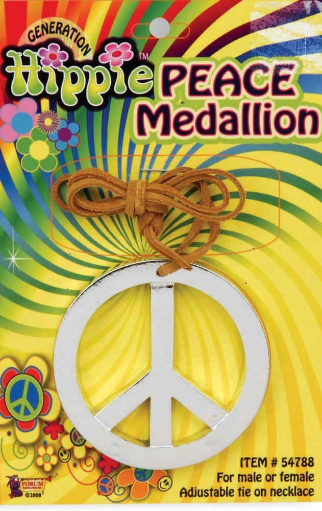 Peace Sign Medallion Necklace - Candy Apple Costumes - 60's Costumes