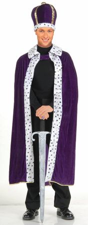 Purple King Robe and Crown Costume Set - Candy Apple Costumes - Men's ...