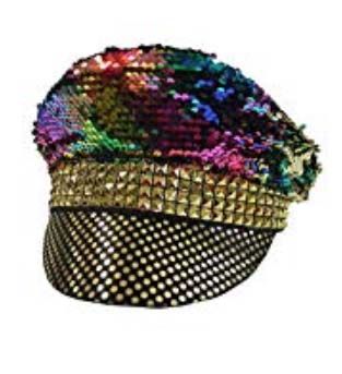 Rainbow Flip Sequin Glam Rocker Cap - Candy Apple Costumes