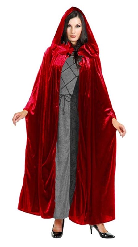 Adult Velvet Hooded Cloak - Candy Apple Costumes - Steampunk Costumes