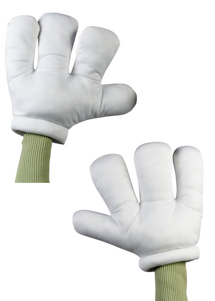White Cartoon Hands Gloves - Candy Apple Costumes - Cartoon Characters