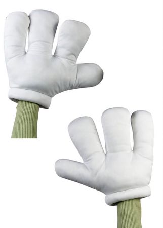 White Cartoon Hands Gloves - Candy Apple Costumes - Cartoon Characters