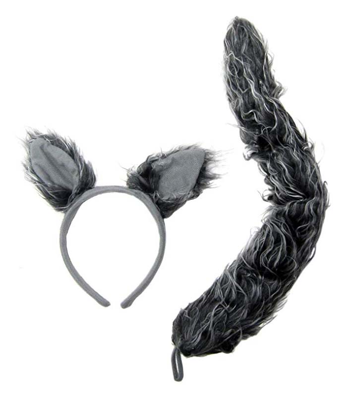 Wolf Ears Headband & Tail - CandyAppleCostumes.com