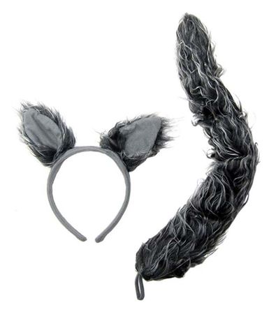 Wolf Ears Headband & Tail - CandyAppleCostumes.com