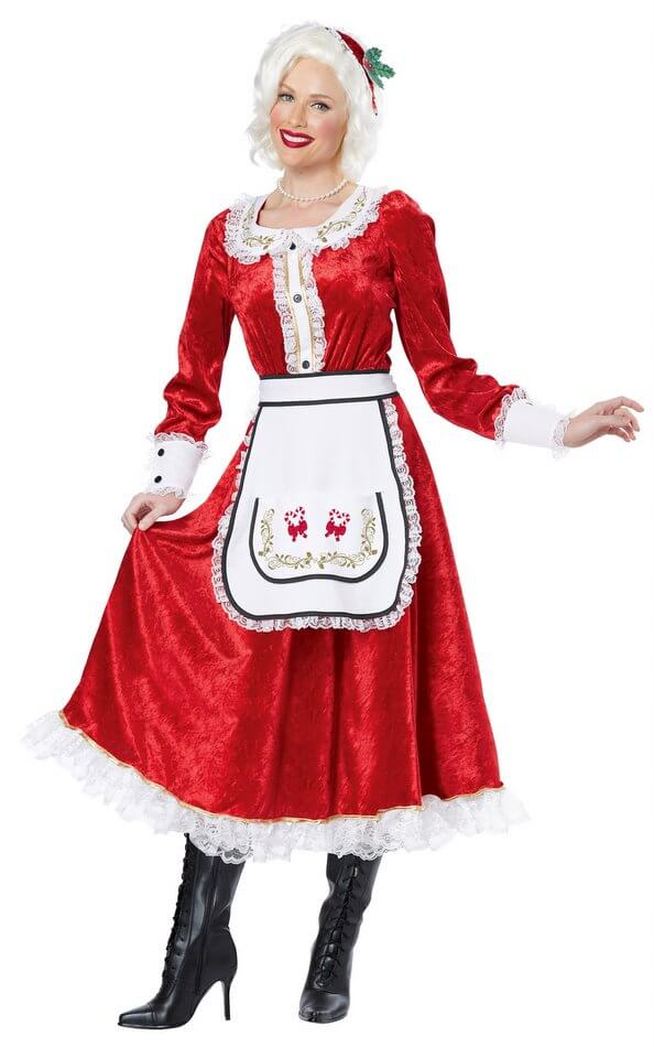 Women's Classic Mrs. Claus Costume - Christmas Costumes - Santa Claus ...