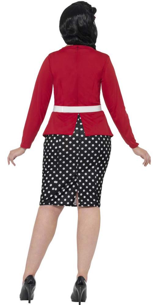 Women's Plus Size 50's Polka Dot Pin-Up Costume - Candy Apple Costumes ...