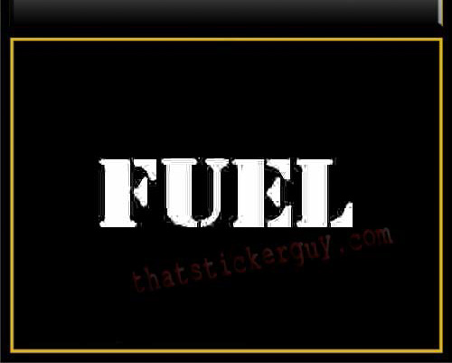 Army Jeep FUEL sticker