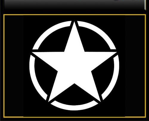Army Jeep Star decals