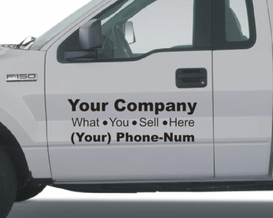Custom Truck Door Lettering set