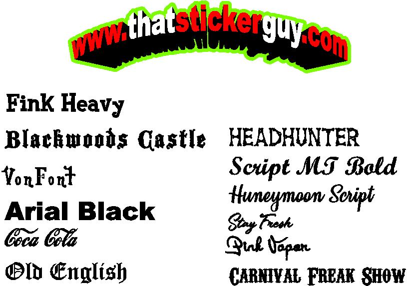 Custom Truck Door Lettering set