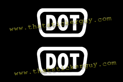 DOT replacement helmet stickers