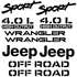 Jeep Wrangler Sport Off-Road stickers