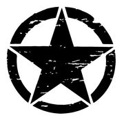 ARMY Jeep military distressed STAR sticker