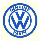 VW Genuine Parts car window sticker