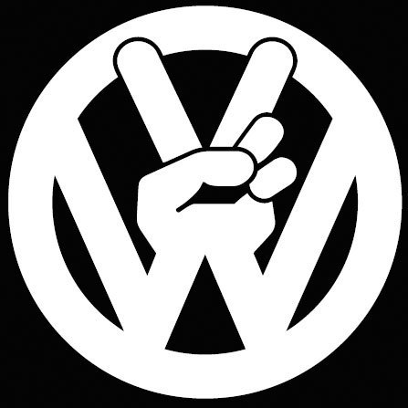 VW Peace sign sticker