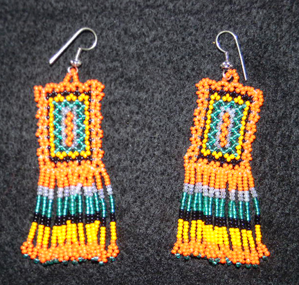 Native American Beaded Ear Rings