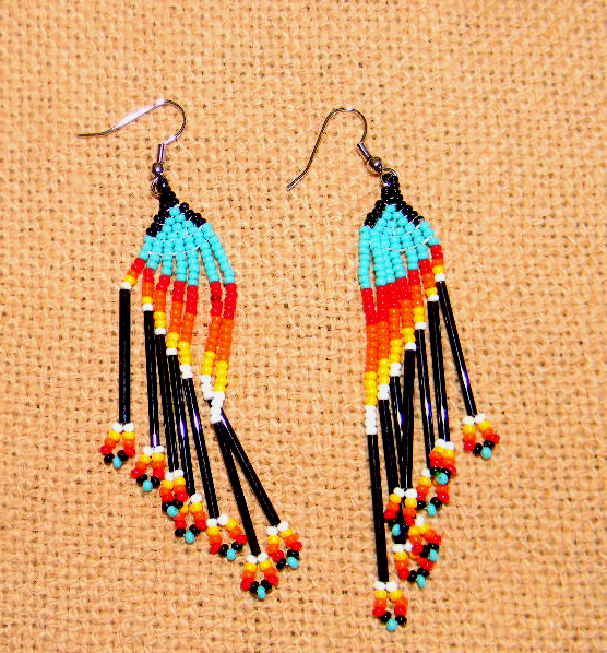 Native American Beaded Ear Rings