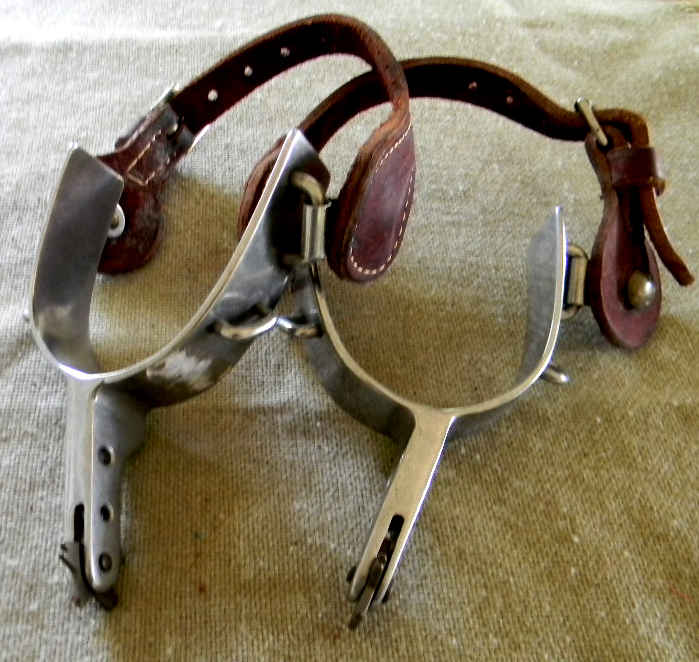 Vintage Cowboy and Military Spurs, anchor, Kelly, civil war, spur straps
