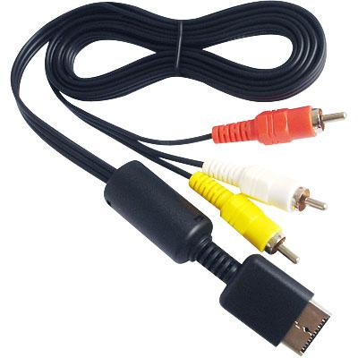 Composite AV Cable / Cord For Sony PS2 / PS3 Playstation