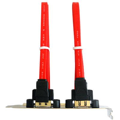 Micro SATA Cables 2 Port SATA Cable to eSATA Adapter Bracket