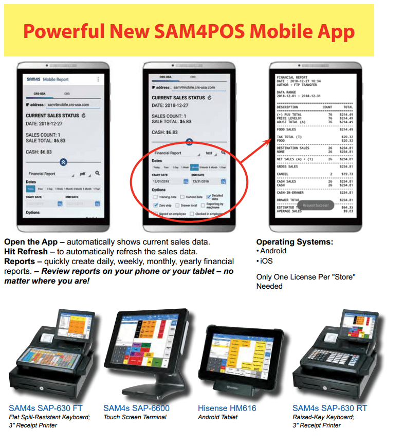 SAM4s SAM4pos Mobile Application