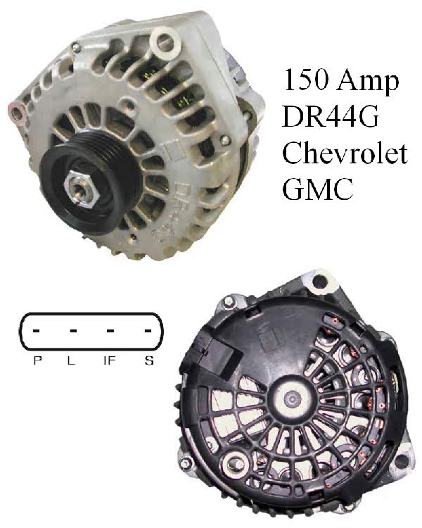 Alternator for 2006 2007 2008 Chevrolet GMC Truck 150 Amp DR44G and Rebuild Parts List Delco Delphi Type Replacement Alternator Repair