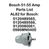 AL82 for Bosch 13080: 120489565, 0120489566, 9120080061, 0986MN0400 ...