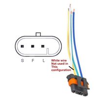 Alternator Lead Harness Pigtail on GM with 3 Wire / Pin for Plug ...